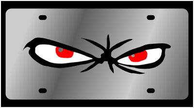 Scary Eyes Stainless Steel License Plate (Chrome) | eBay