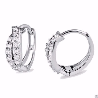 USA Seller Infinity Huggie Hoop Earrings Sterling Silver 925 Best Price ...