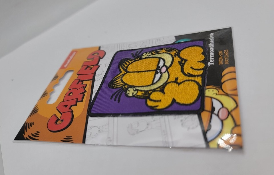 Garfield Comic Nickelodeon Square Purple Garfield Smiling Patch New ...