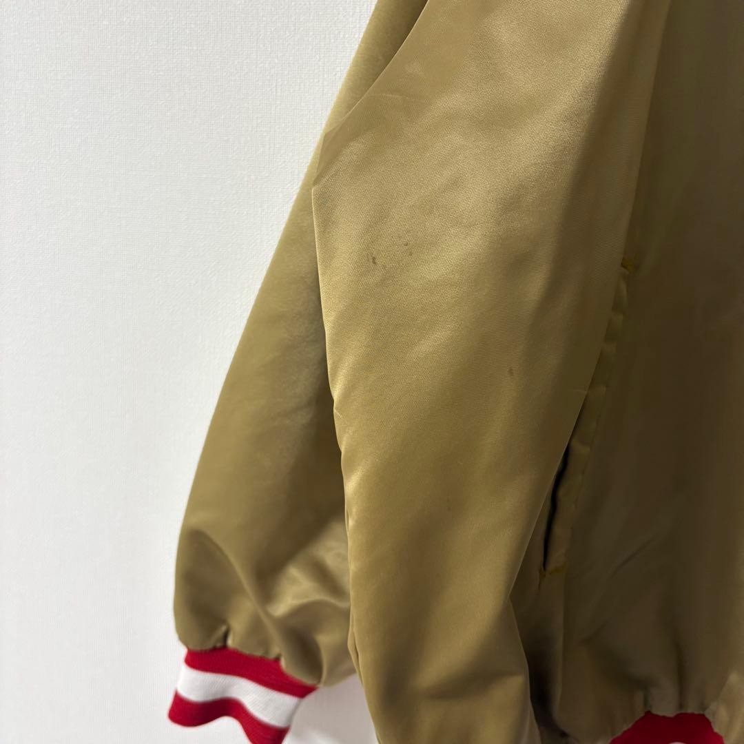 90s chalk line 49ers stadium jacket made in USA worn … - Gem