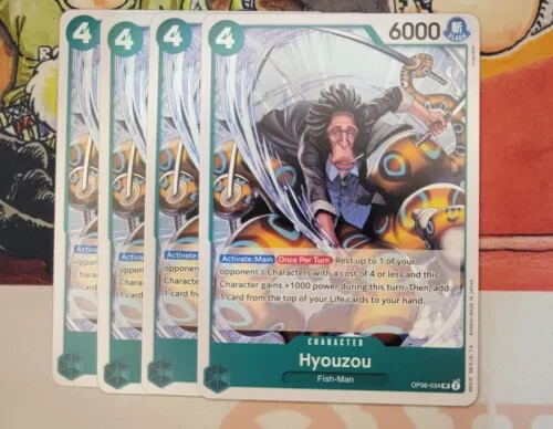 One Piece CCG X4 Playset Hyouzou OP06-034 - UC Wings of the Captain ...