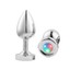 LED Light Up Butt Plug Toy Insert Stainless Steel Metal Jeweled Plated ...