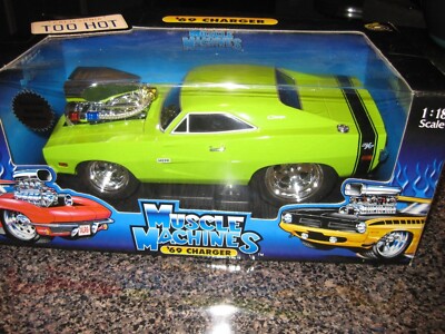 MUSCLE MACHINES 1969 DODGE CHARGER R/T 69 MOPAR HEMI 1:18 SCALE | eBay