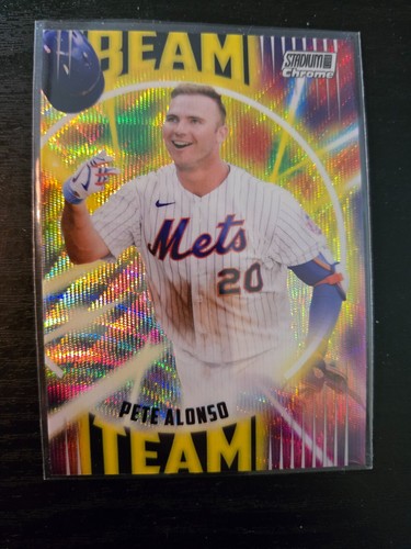 2022 Topps Stadium Club Chrome Beam Team Wave Refractor Pete Alonso #BT ...