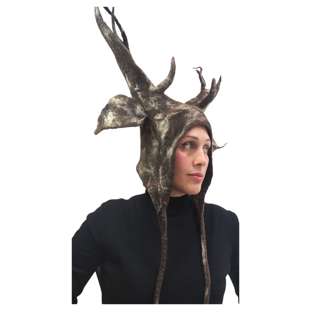 Stag Deer Scottish Woodland Animal Headress Hat Pixie Wildlife Party ...