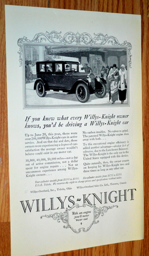 1925 WILLYS-KNIGHT ORIGINAL VINTAGE ADVERTISEMENT PRINT AD 25 | eBay