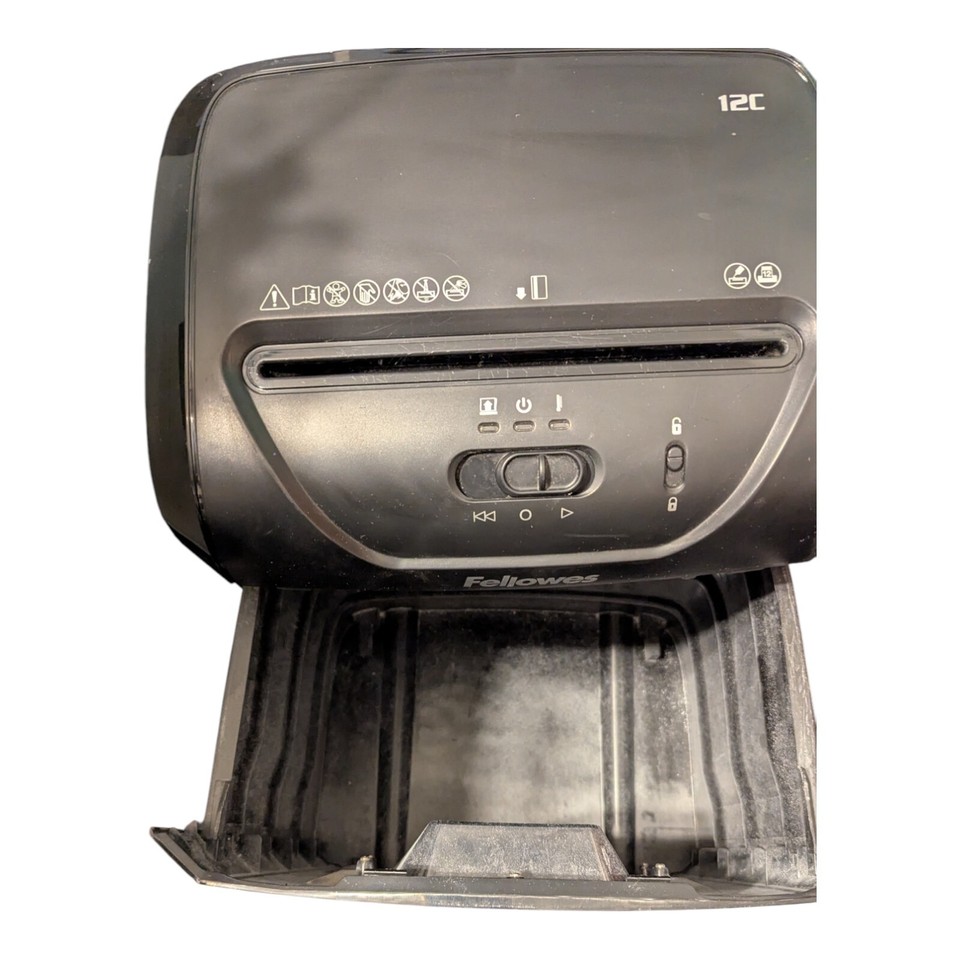 Fellowes Powershred 12C 12-Sheet Cross-Cut Office Sized Personal ...