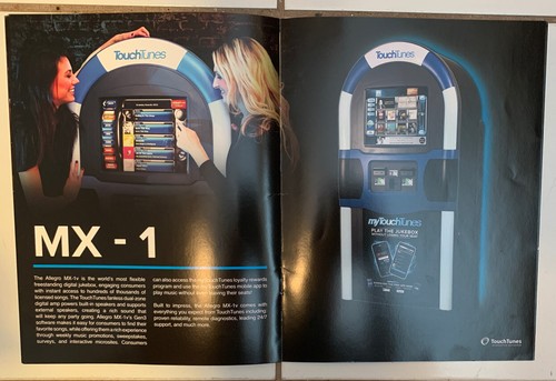 TOUCHTUNES JUKE BOX-16 PAGE "VIRTUO"-PRODUCT GUIDE OPERATORS-BROCHURE NEW-2012 | eBay