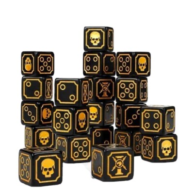 ADEPTUS CUSTODES BLACK LIBRARY DICE 40K WARHAMMER 40,000 D6 OOP NEW ...