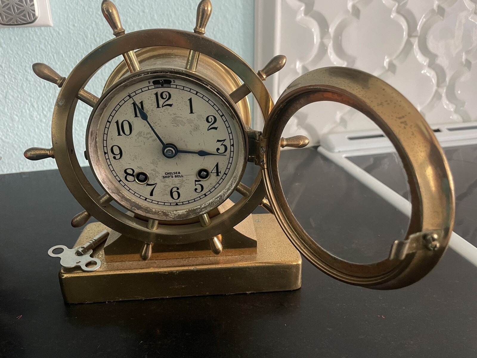 Chelsea Ships Bell Mantle/Desk Clock - Antique | eBay