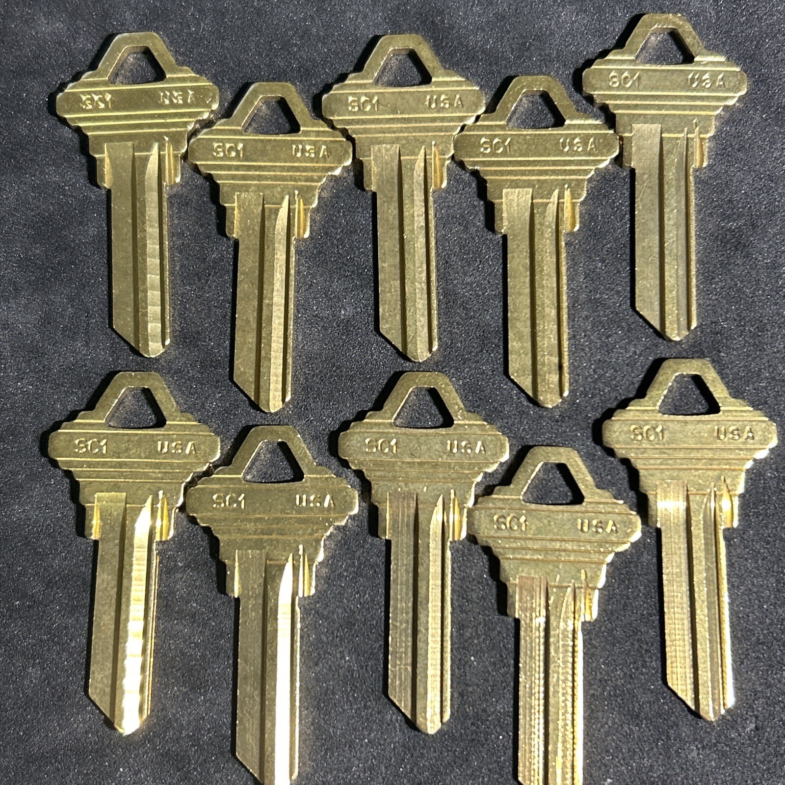 SCHLAGE SC-1 House Key Blanks Brass 10 PACK Maintenance RE Agency ...