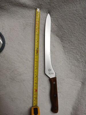 400C Gold 3 9.5" Offset Sushi Chef Knife Stainless Japan Vtg Wood ...