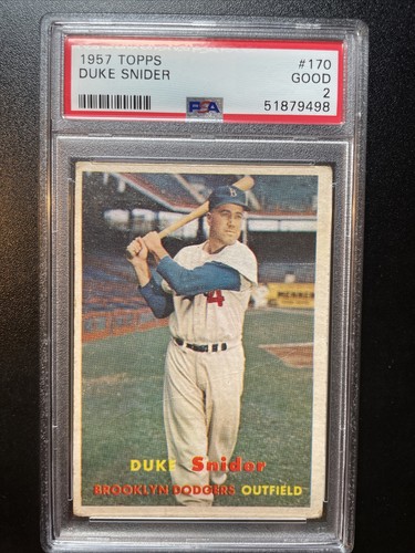 1957 TOPPS #170 DUKE SNIDER PSA 2 | eBay