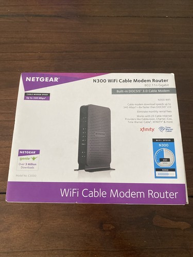 NETGEAR - C3000 - N300 Wireless Cable Modem Wi-Fi Router | eBay