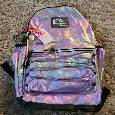 Girls Justice Shimmer Backpack NWT | eBay