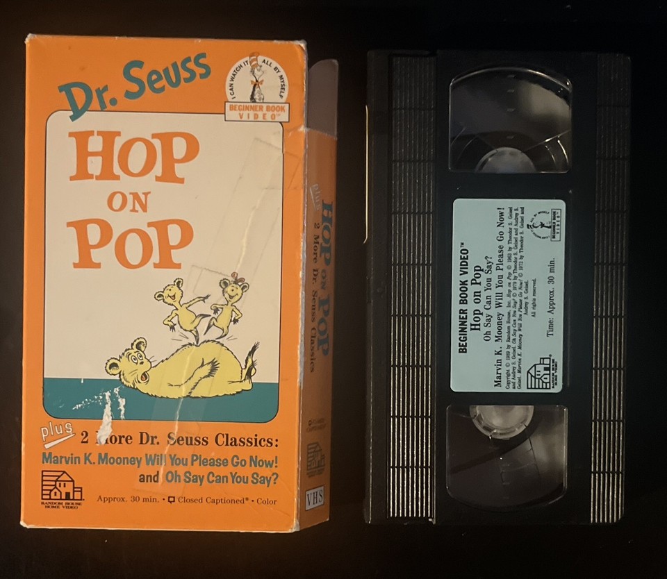 Dr. Seuss Hop on Pop VHS 1989 Release Family **BUY 2 GET 2 FREE ...