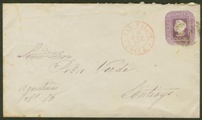 Chile 1877 5c envelope/SAN FELIPE/rare pre-1880 usage | eBay