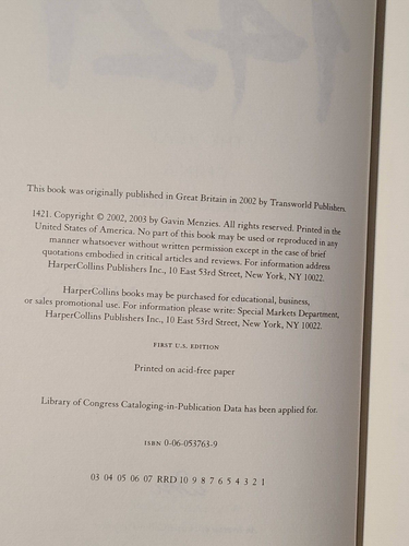 1421 : The Year China Discovered America by Gavin Menzies (2003 ...