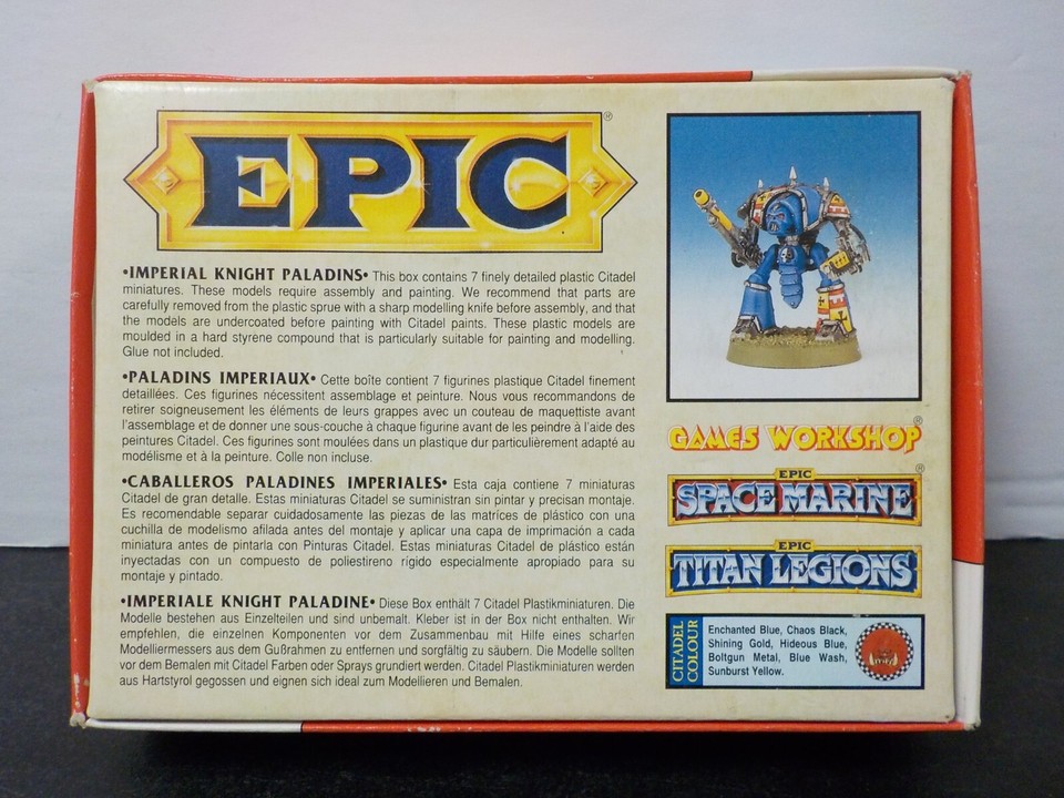 G 312 Warhammer EPIC 40k: Imperial Knight Paladins OPEN BOX UNASSEMBLED ...