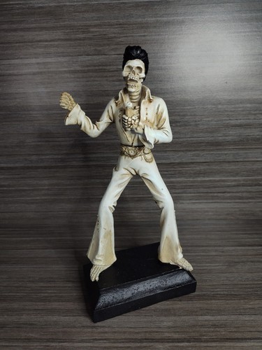 Halloween Skeleton Elvis Presley Figurine Statue Tabletop Decor 12 ...