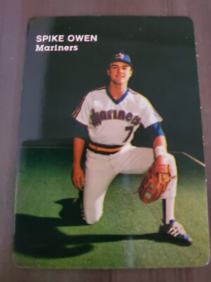 1984 Mother's Cookies Seattle Mariners Stadium Giveaway Spike Owen #6 ...