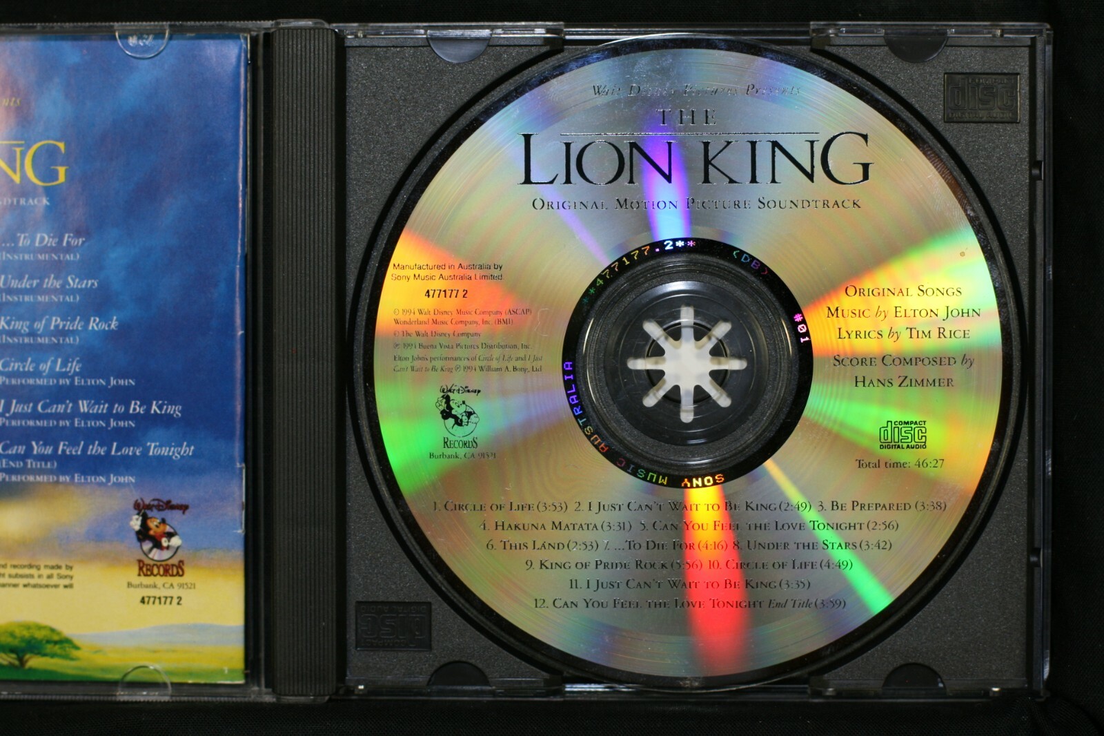 The Lion King (Original Motion Picture Soundtrack) - CD (C877) | eBay