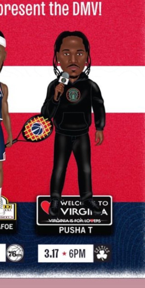 2024 Washington Wizard Rapper Pusha T Bobblehead NBA SGA 3/17 | eBay