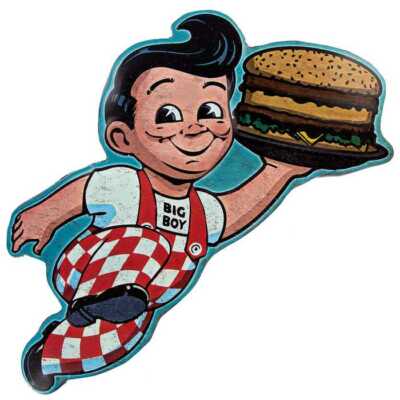 Big Boy Metal Sign Vintage Classic Hamburger Drive In Movie Theatre | eBay