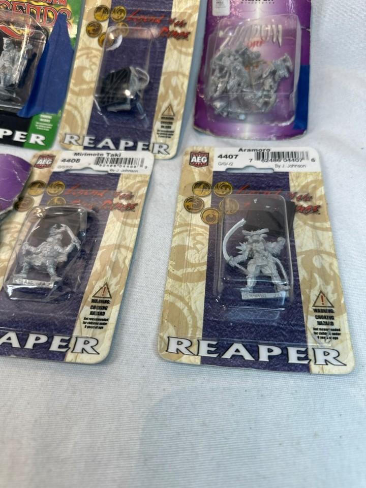 Lot Of 6 Reaper Miniatures Legends & Warlord Metal Figures Original ...