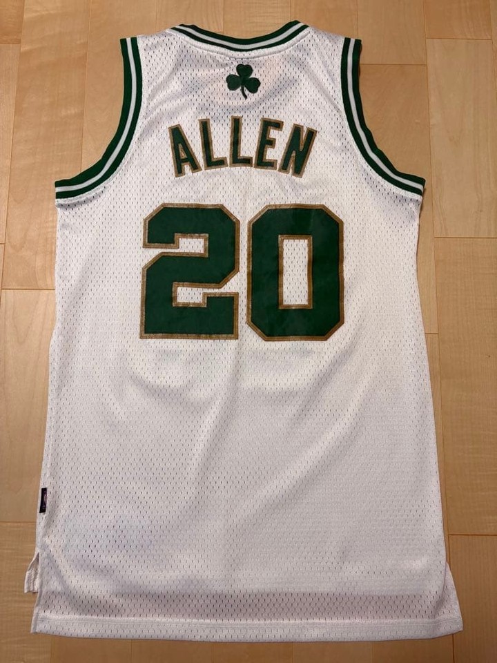 adidas Boston Celtics Ray Allen Jersey #20 S White/Green NBA ...