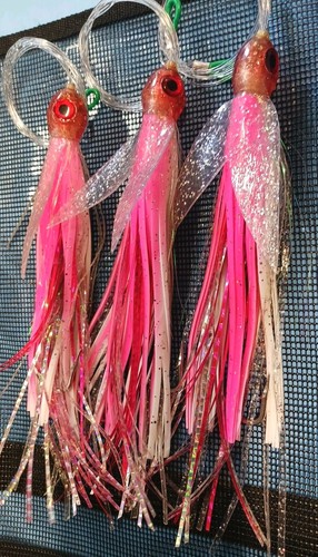 3 Pack Pink White Mylar Custom Flying Fish trolling lure | eBay