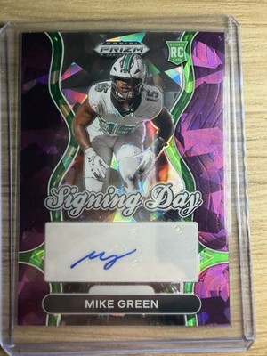2025 Panini Draft Picks Mike Green Purple Ice Prizm Auto /199 Rookie RC ...