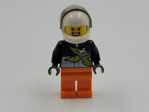 LEGO Xtreme Stunt Truck Driver Minifigure cty0698 Black Race Jacket ...