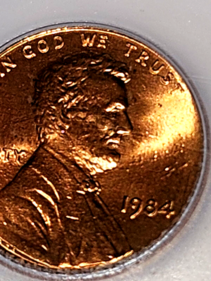 1984 P LINCOLN CENT DOUBLE DIE ICG MS68 RD SEE DOUBLE EAR ON OBV PHOTOS ...