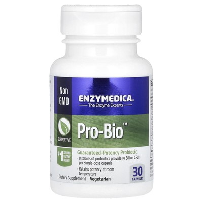 Enzymedica Pro Bio Guaranteed Potency Probiotic 30 Capsules Casein-Free ...