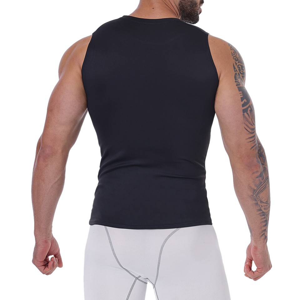 Men Slim Posture Corrector Shirts Compression Body Shaper Shapewear ...