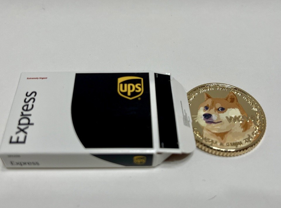 Collectable WOW Doggie Coin In Miniature UPS Express Box Zuru Mini ...