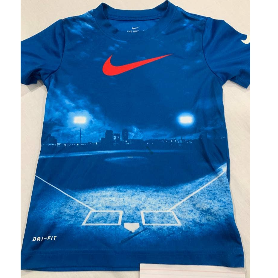 The Nike Tee Dri Fit Athletic Cut Baseball Shirt Size 6 classic mlb dri ...