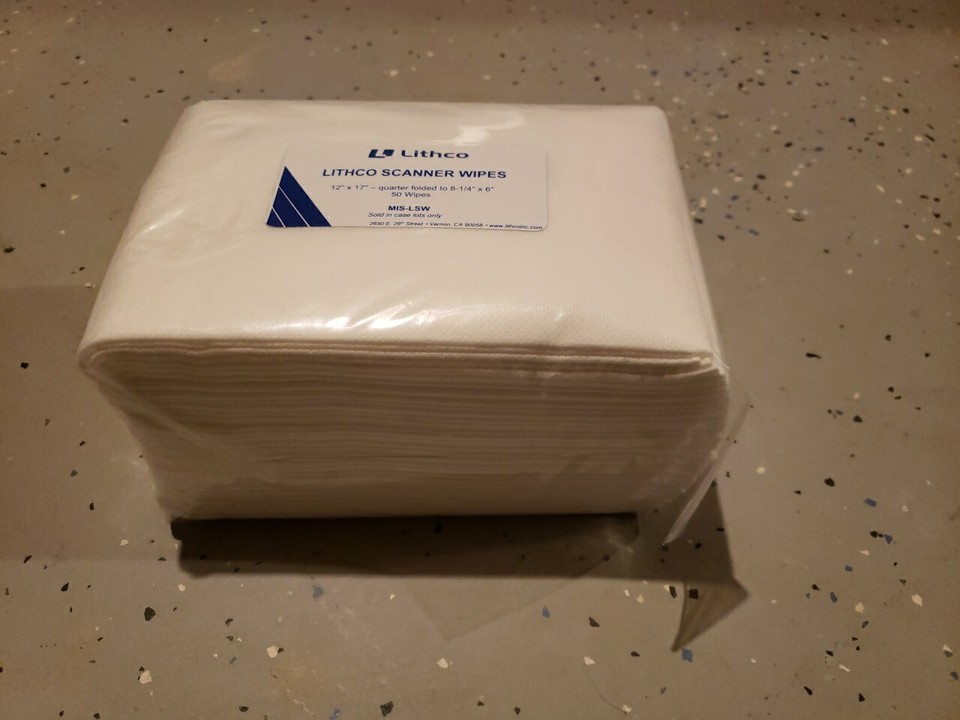 Lithco Scanner Wipes 12" X 17" Pack Of 50 | eBay