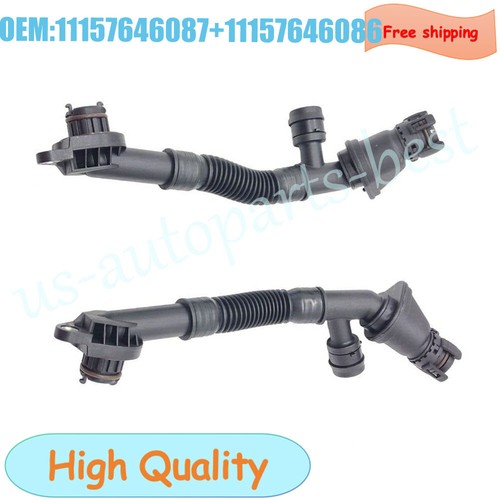 2PCS Crankcase Vent Hoses Left + Right for BMW 08-14 550i 650i 750i X5 ...