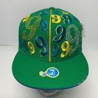 Gino Green Global Kelly Green Yellow Teal Studded 59FIFTY Hat | eBay