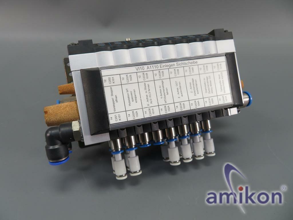 Festo Ventilinsel CPV14-VI 18210 mit 7 Ventile 161361 u. 1 Ventile ...