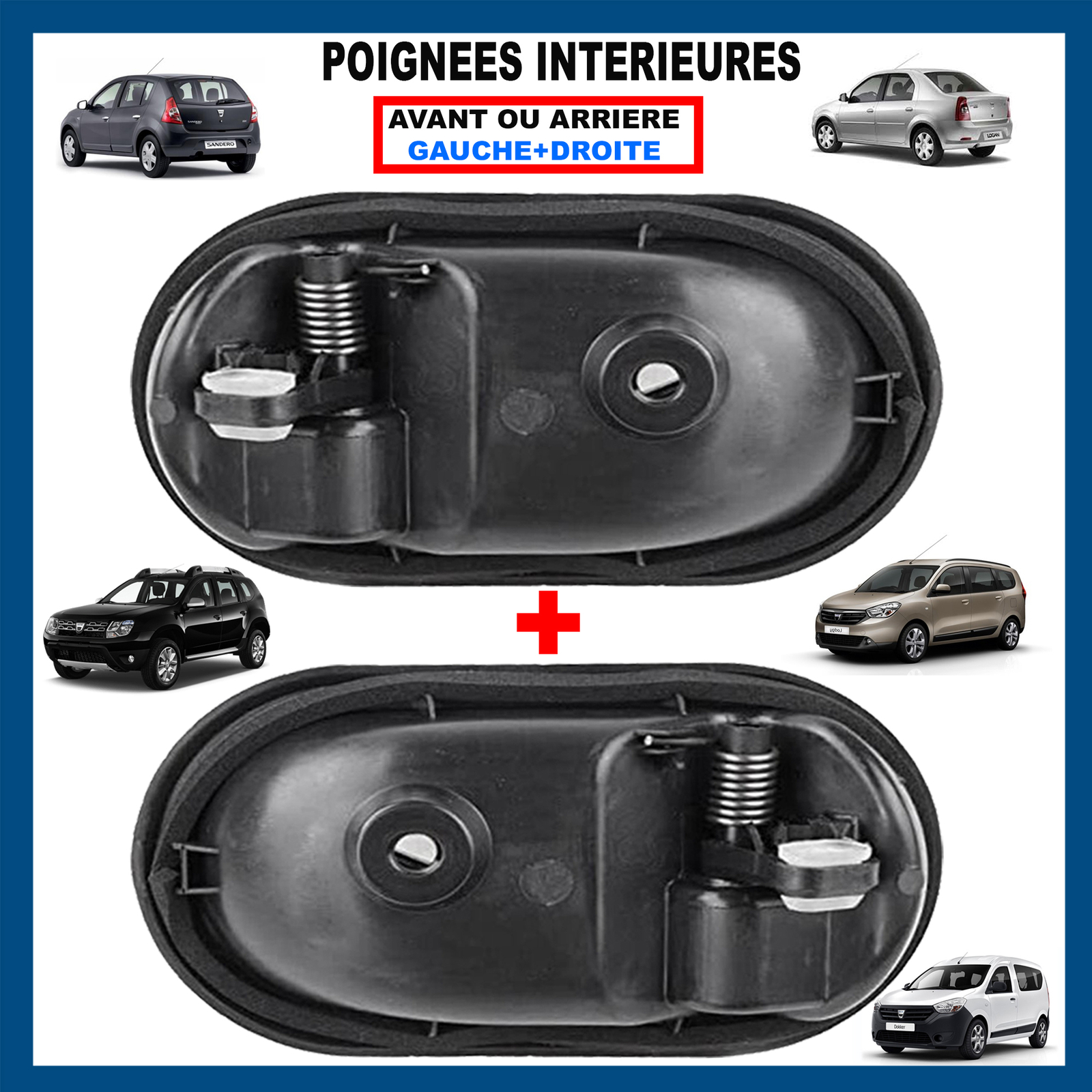 Poignée Intérieur Porte Gauche Droite SANDERO LOGAN DUSTER 8200733847 ...