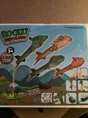 Dinosaur Rocket Launcher~Launch Up to 100 Ft~stomp Rocket Set~4 Dino ...