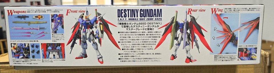 Bandai Gundam 1/100 MG Destiny Gundam ZGMF-X42S Seed Destiny Model Kit ...