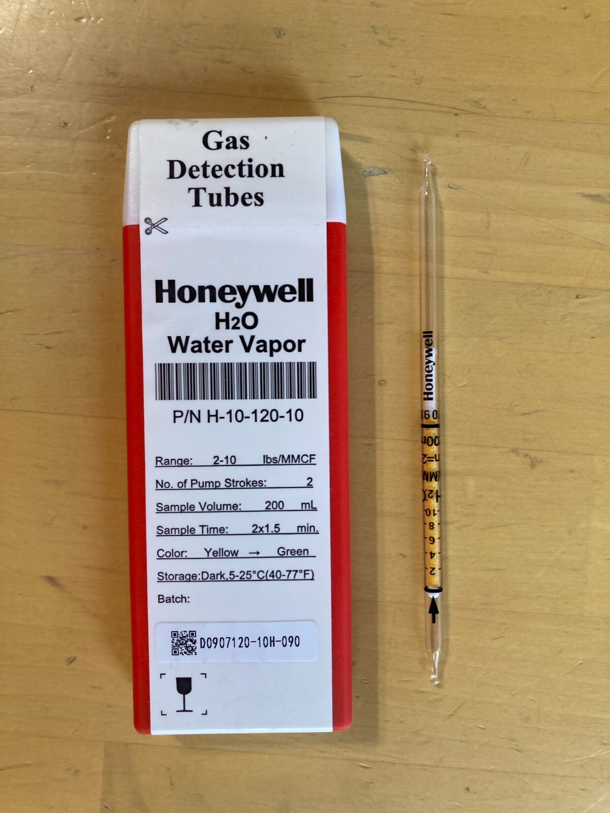 Honeywell H-10-120-10 H2O Water Vapor Gas Detection Tubes 10 Pack for ...