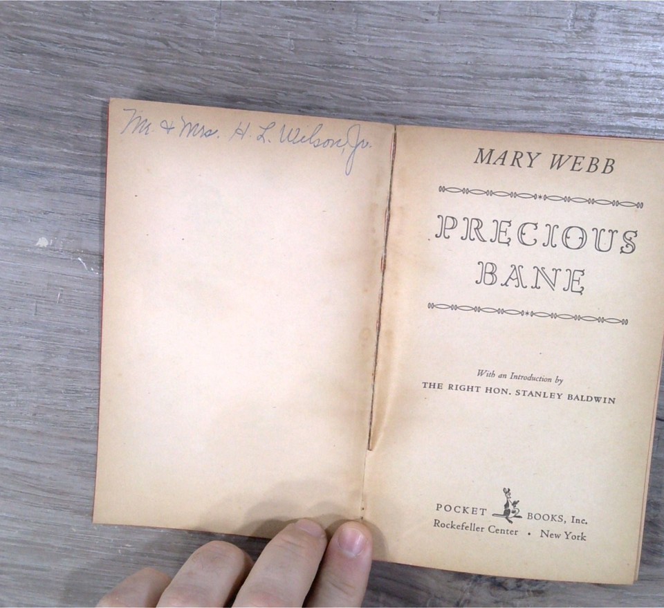 Precious Bane Mary Webb 1949 Pocket Book 535 Historical Fiction Vintage ...