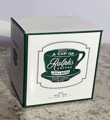 RALPH'S COFFEE by Ralph Lauren Coffee Mug Signature Polo Box | eBay