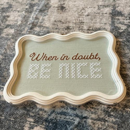 Ankyo When In Doubt Be Nice Wooden Wall Decor White | eBay