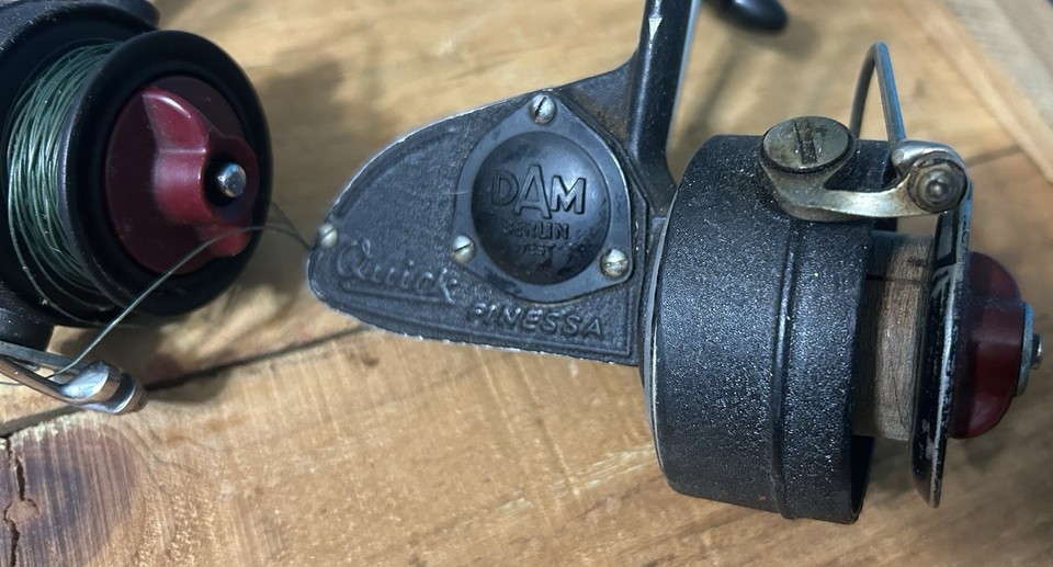 (2) Vintage DAM Quick Reels, 220 Spinning Reel & Dam Quick Finessa ...